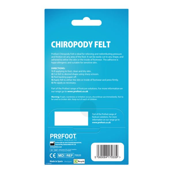 Chiropody Felt | Foot Care Products | Profoot